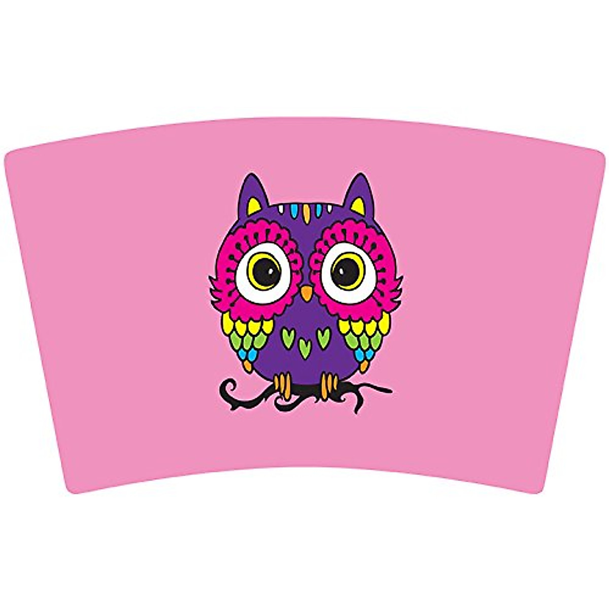 Mugzie Pink Owl Travel Mug with Insulated Wetsuit Cover, 16 oz, Multicolor