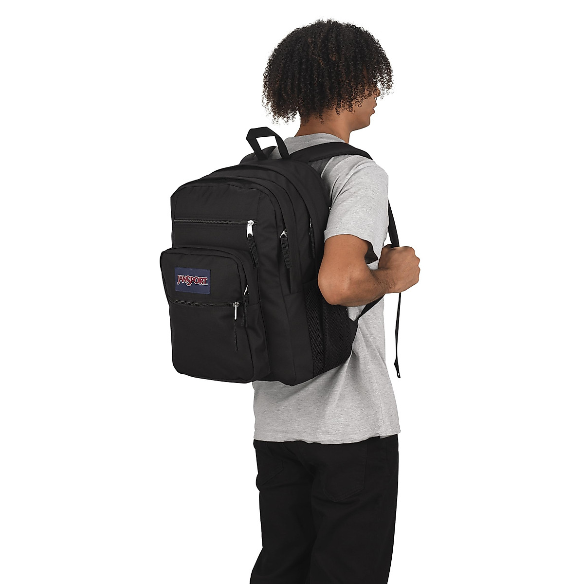JanSport Big Student Backpack-School, Travel, or Work Bookbag-with 15-Inch-Laptop Compartment, Black, One Size