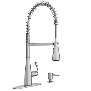 Moen 87814SRS Essie One-Handle High Arc Pulldown Kitchen Faucet, Spot Resist Stainless