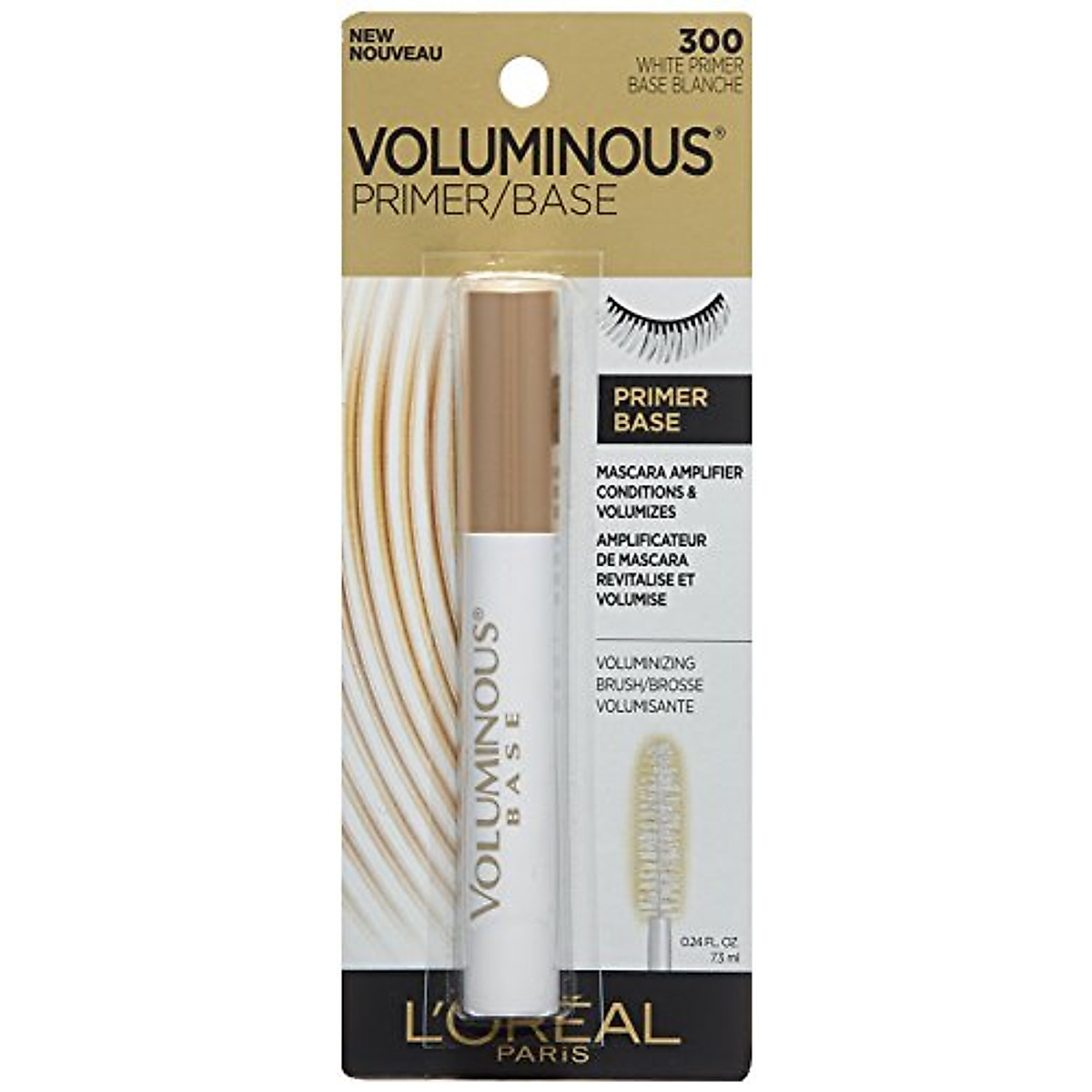 L'Oreal Paris Makeup Voluminous Lash Boosting Conditioning Primer Mascara, White Primer, 0.24 fl; oz.