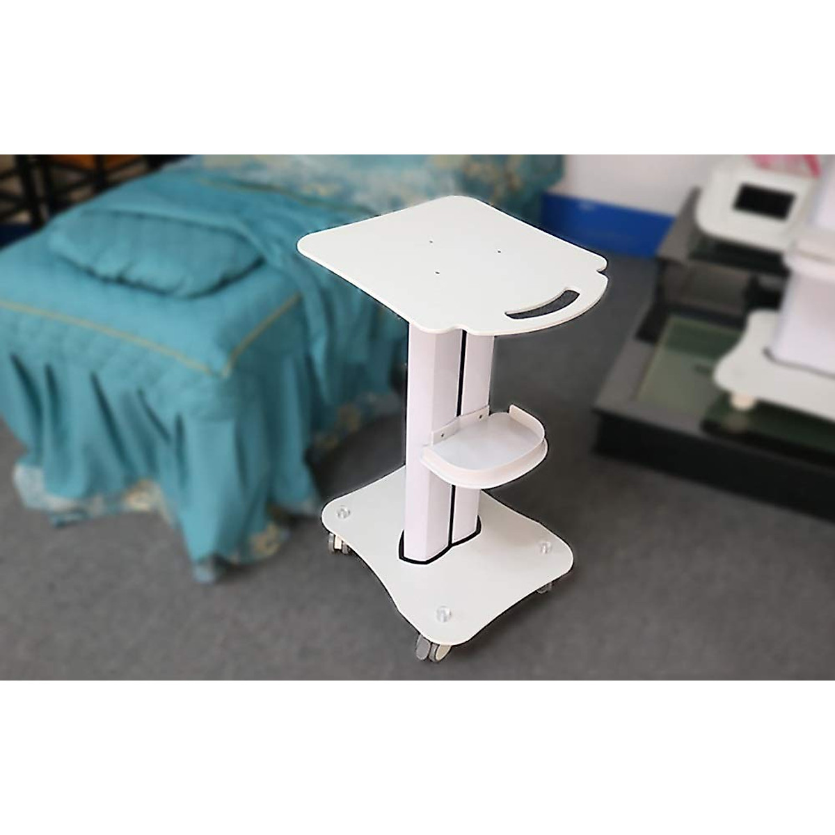 JF-XUAN Cart Multifunction Portable Hand Trucks,Modern Cart Tool Portable Beauty Salon Cart with Brake Wheel, Small Bubble Instrument Rolling Trolley Compatible with Spa Health Club, 50Kg Load Capac