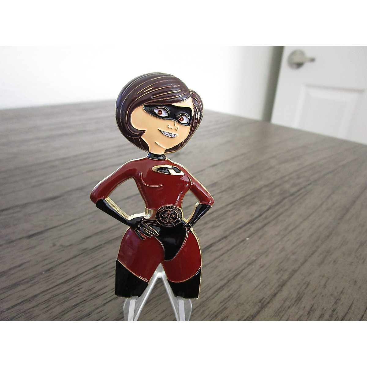 United States Navy Superhero Elastigirl Mrs Incredibles Leave Saving The World to The Men I Don't Think So! Ask The Chief Serialized Challenge Coin