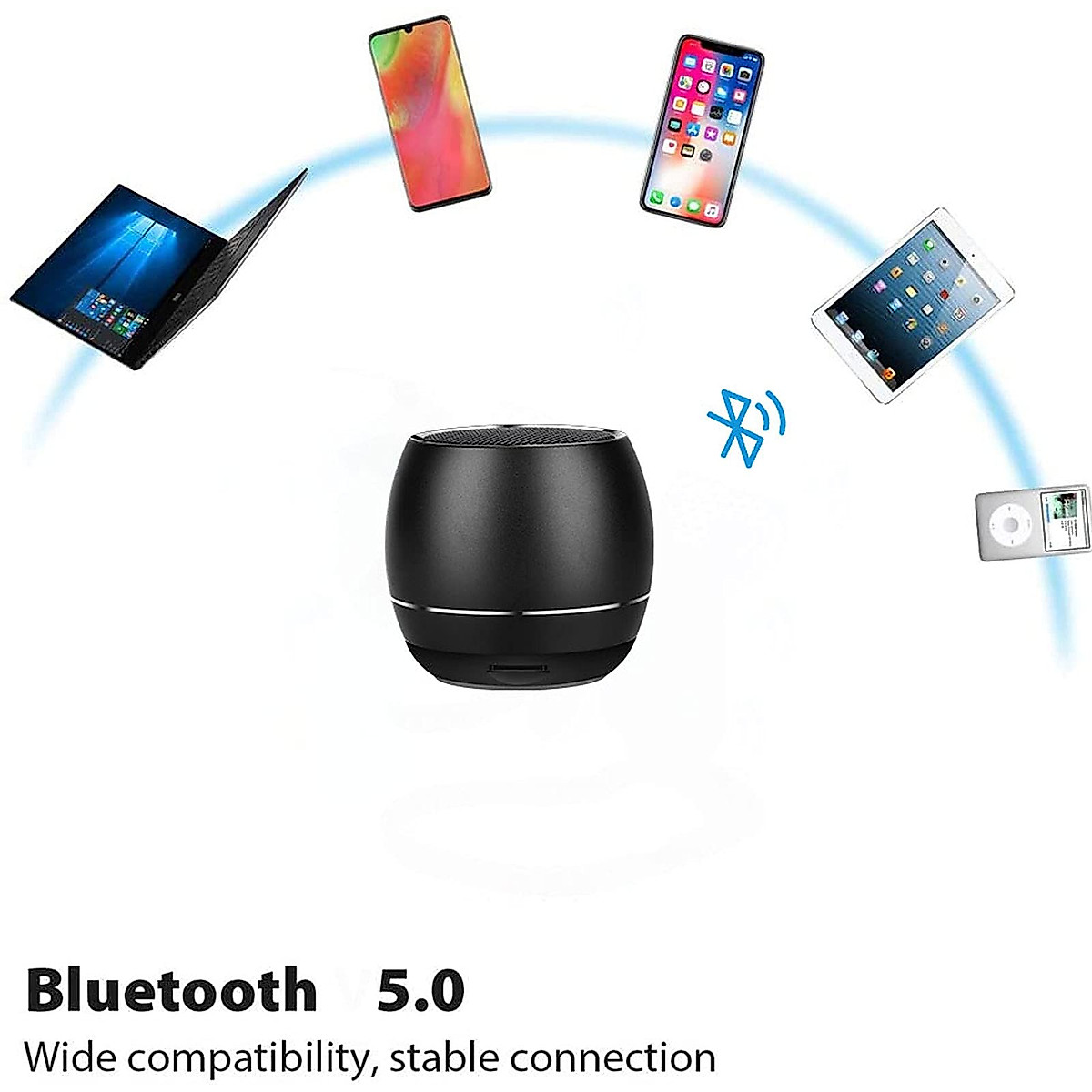 Aresrora Portable Bluetooth Speakers,Outdoors Wireless Mini Bluetooth Speaker with Built-in-Mic,Handsfree Call,TF Card,HD Sound and Bass for iPhone Ipad Android Smartphone and More (Rose Gold)