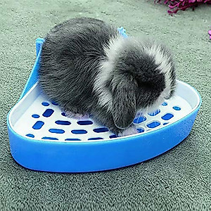 Small Litter Box Guinea Pig Litter Tray Ferret Potty Training Corner Litter Pan Cage Cleaner Litter Scooper for Chinchillas Drawf Rabbits