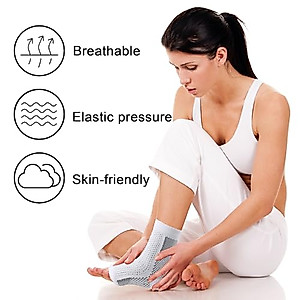 4 Pairs Neuropathy Socks for Women and Men, Soothe Socks for Neuropathy Pain, Toeless Compression Ankle Socks, Ankle Brace Plantar Fasciitis Relief