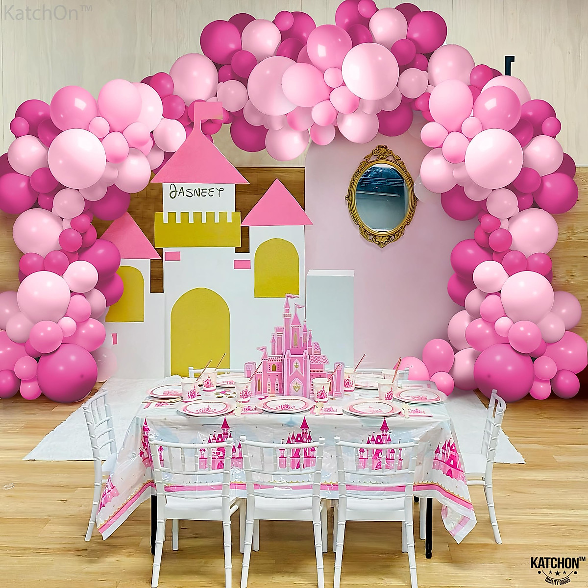 KatchOn, Pink Balloon Arch Kit - 18 Inch, Huge Pack of 186 | Hot Pink Balloons for Pink Party Decorations | Hot Pink Birthday Decorations | Bachelorette Party Decorations, Bridal Shower Decorations
