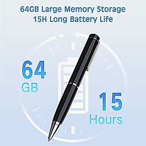 64GB Smart Digital Voice Recorder with Card Reader, Upgraded Recording Device Voice Activated Recorder for Interviews/Lectures/Meetings, Portable Audio Recorder with Playback, Powerful & Easy to Use