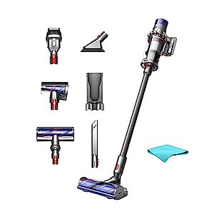 Dyson Cyclone V10 Animal Cordless Stick Vacuum Cleaner | Iron, Whole Machine Filtration, Wall Mounted, Rechargeable Battery, Up to 60 Min Runtime, 2-Year Warranty, with 5AVE Microfiber Cloth