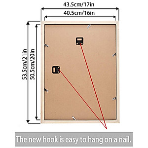 WKDP 16x20 Diamond Painting Frame 40x50cm Diamond Art frames, Display Pictures16x20inch / 40x50cm Without Mat or 14x18inch / 35x45cm With Mat, Solid Wood Frame Black (FK005)