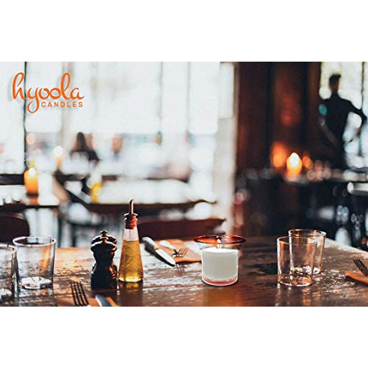 Hyoola Votive Candles - White Votives in Clear Cup - 12 Hour Burn Time Unscented Votive Candles Bulk - Pack of 12 Small Candles in Bulk - Made in Europe