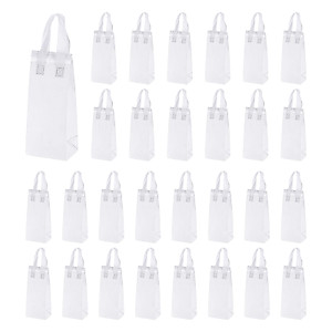 uxcell 25pcs Insulated Take Out Bags, 4.7" x 3.9" x 11" Insulated Take Away Bags Thermal Disposable Lunch Bags Disposable Cooler Bags for Hot Cold Food Catering Grocery Picnic White