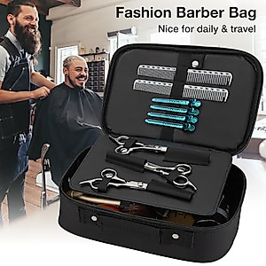 Noverlife Hair Clipper Case, Small Baber Bag for Scissors Clippers Trimmers & Haircut Kits, Barber Tools Storage Bag for Hairstylist Supplies & Grooming Kits, Hairdresser Organizer Bag Travel Case