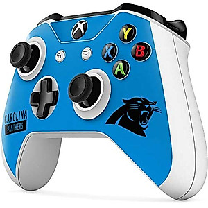 Skinit Decal Gaming Skin Compatible with Xbox One S Controller - Officially Licensed NFL Carolina Panthers Blue Performance Series Design