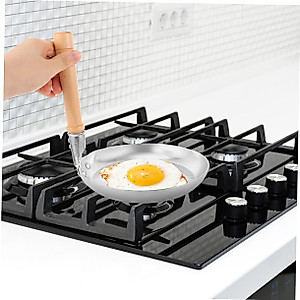 SEWOART Japanese Parent- Bowl Special Pot Creative Vertical Handle Frying Pan Japanese Cuisine Pan Egg Pan Egg Chicken 17cm Deluxe Version (uncoated) with Glass Lid for Gas Wooden Gas