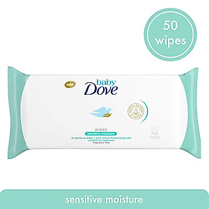 Dove Baby Wipes, Sensitive Moisture, 50 Wipes (Pack of 6)