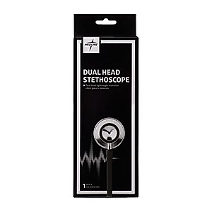 Medline Dual-Head Stethoscopes, Black