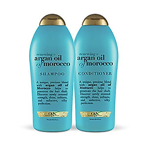 OGX Renewing + Argan Oil of Morocco Shampoo & Conditioner, 25.4 Fl Oz 2 count (Pack of 1)