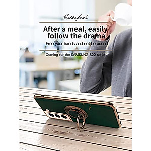 Deluxe Lightweight Back Ring Solid Color Phone Case Car Magnetic Stand Function for Samsung Galaxy A22 A32 A72 A82 A24 A34 A33 A52 A14 A54 A53 A13 5G 4G Soft Back Cover(Black,Samsung A24 5G/4G)