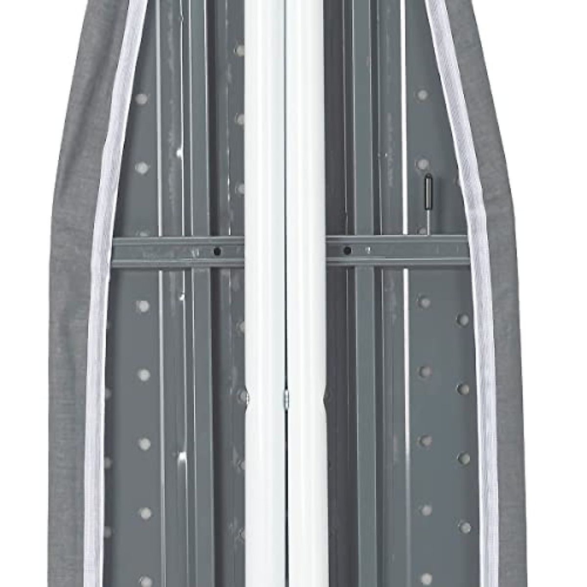 Ironing Board Full Size; Made in USA by Seymour Home Products (Solid Grey) Bundle Includes Cover + Pad | Iron Board w/Steel T-Legs Adjustable Tabletop up to 35" High; Perforated Top for Steam Flow
