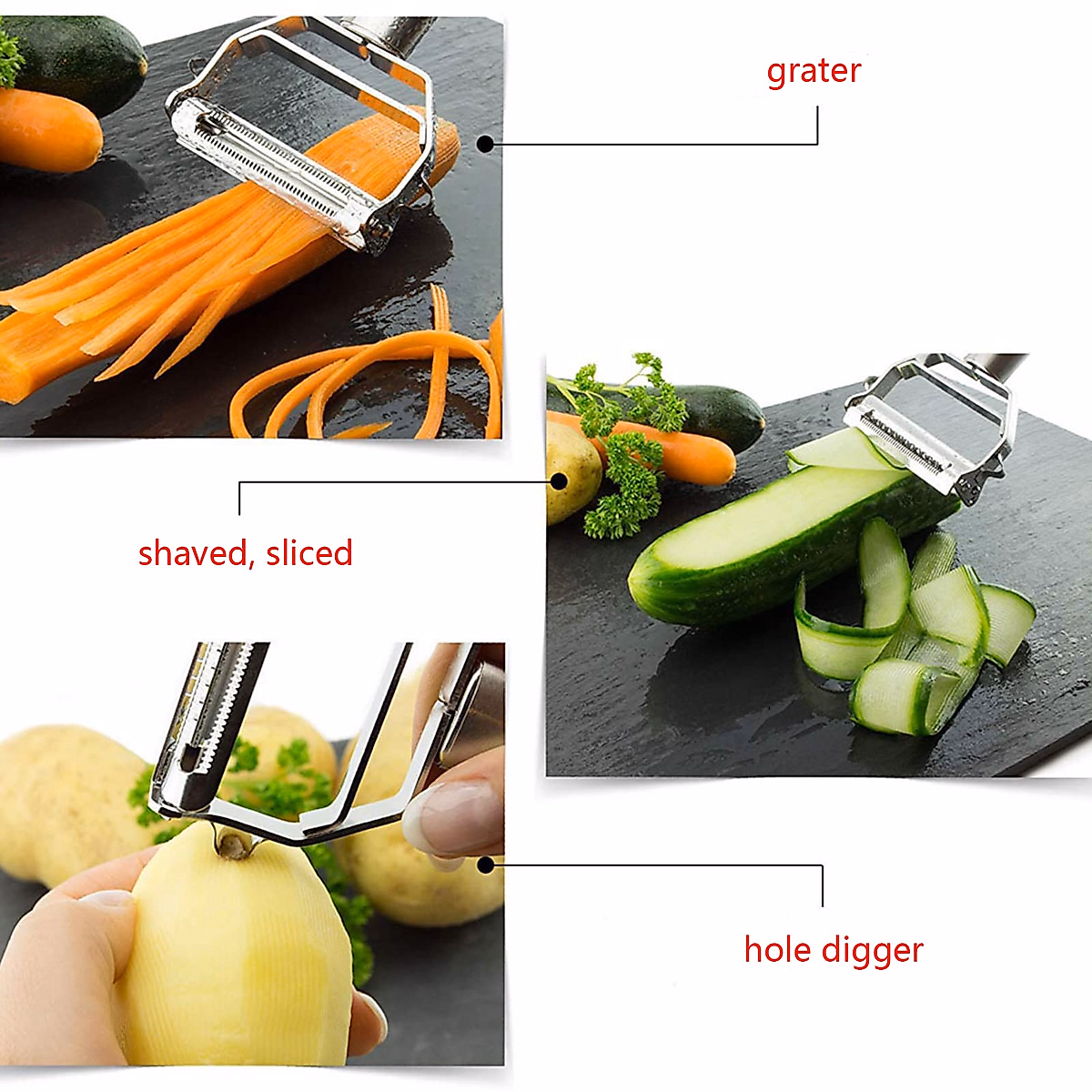 For Creative 2 In 1 Vegetable & Fruit Peeler Stainless Steel Potato Grater Melon Planer Kitchen Peeling Tool Ultra For S Fruit Peeler Tool For Kitchen