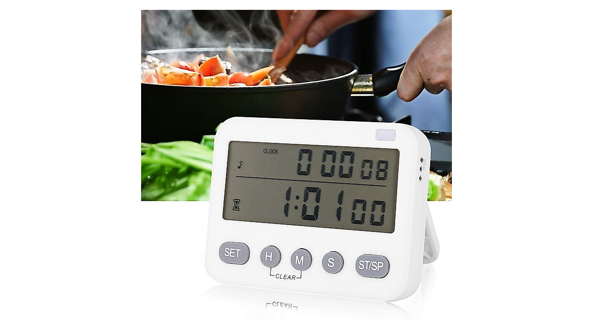 Silent Cooking Timer with Vibrating Alarm for Kitchen & Home