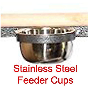 72" Large Elegant and Sturdy Wrought Iron Hangout Bird Play Stand Play Ground Stainless Steel Pan with Metal Toy Hook