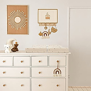 Muslin Changing Pad Cover for Baby Girls Boys, Cotton Natural Comfort Diaper Change Table Pad Covers, Ultra Soft Breathable Boho Changing Pad Sheets, 2Pack (Sunshine & Brown)