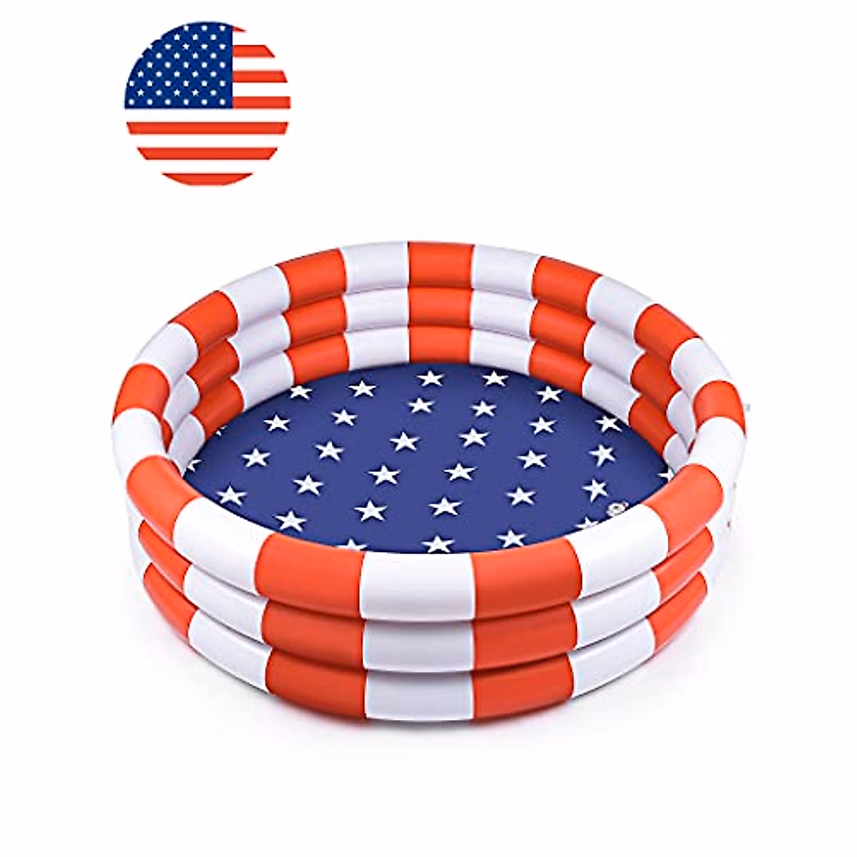 2 Intheanz Kiddie Pool Inflatable 49” X 12” Kids Swimming Pools, Inflatable Baby Ball Pit Pool, Breastmilk Cooler Bag with Ice Pack, Fit 4 Baby Bottles Up to 16 Ounce Insulated Breastmilk Storage Bag