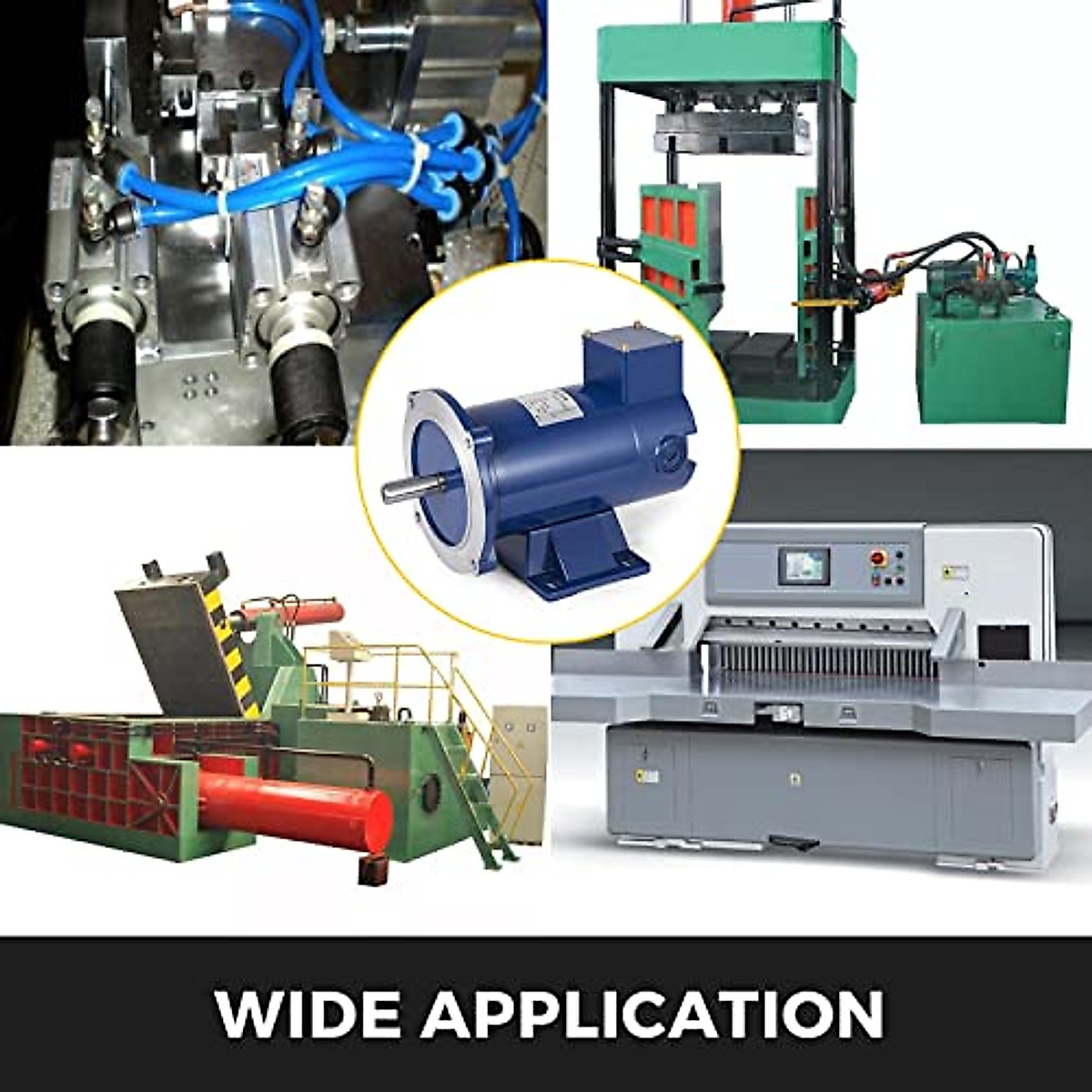 VEVOR 1/2 Hp DC Motor Rated Speed 1750 RPM 90V Electric Motor Permanent Magnet Motor