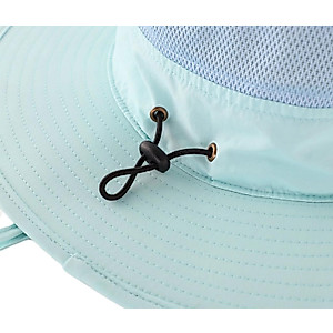 Home Prefer UPF50+ Mens Sun Hat Wide Brim Fishing Hat Airy Womens Bucket Hat UV Protection Hat for Mens Womens Beach Safari Gardening Golf Aqua
