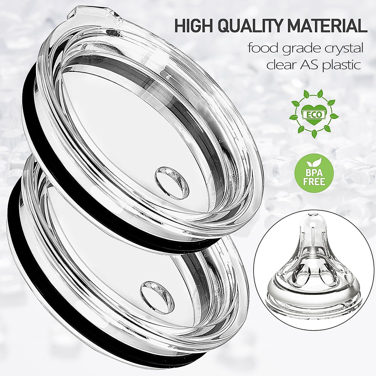 LUCEMILL 30 oz Tumbler Lid Yeti Tumblers, Replacement Lids with Straw for YETI Rambler 26 oz Cup, 35 oz Straw Mug and D·S,BJPKPK,WETOWETO,ALBOR 30 oz Tumbler, Spill Proof Covers