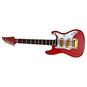 Red Electric Guitar Miniature Replica Magnet, Size 4 inch