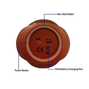 THEA Mini Portable Cute Wireless Bluetooth Reindeer Speaker with Silicone Antlers, Built in Microphone, 33 ft Connection Range,6 Hr Battery Life Travel Size, Dual Connection Feature (Brown)
