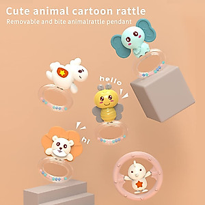 Eners Baby Musical Crib Mobile with Night Lights and Rotation, Rattles, Remote Control,Comfort Toys for Newborn Infant Boys Girls Toddles (Red)