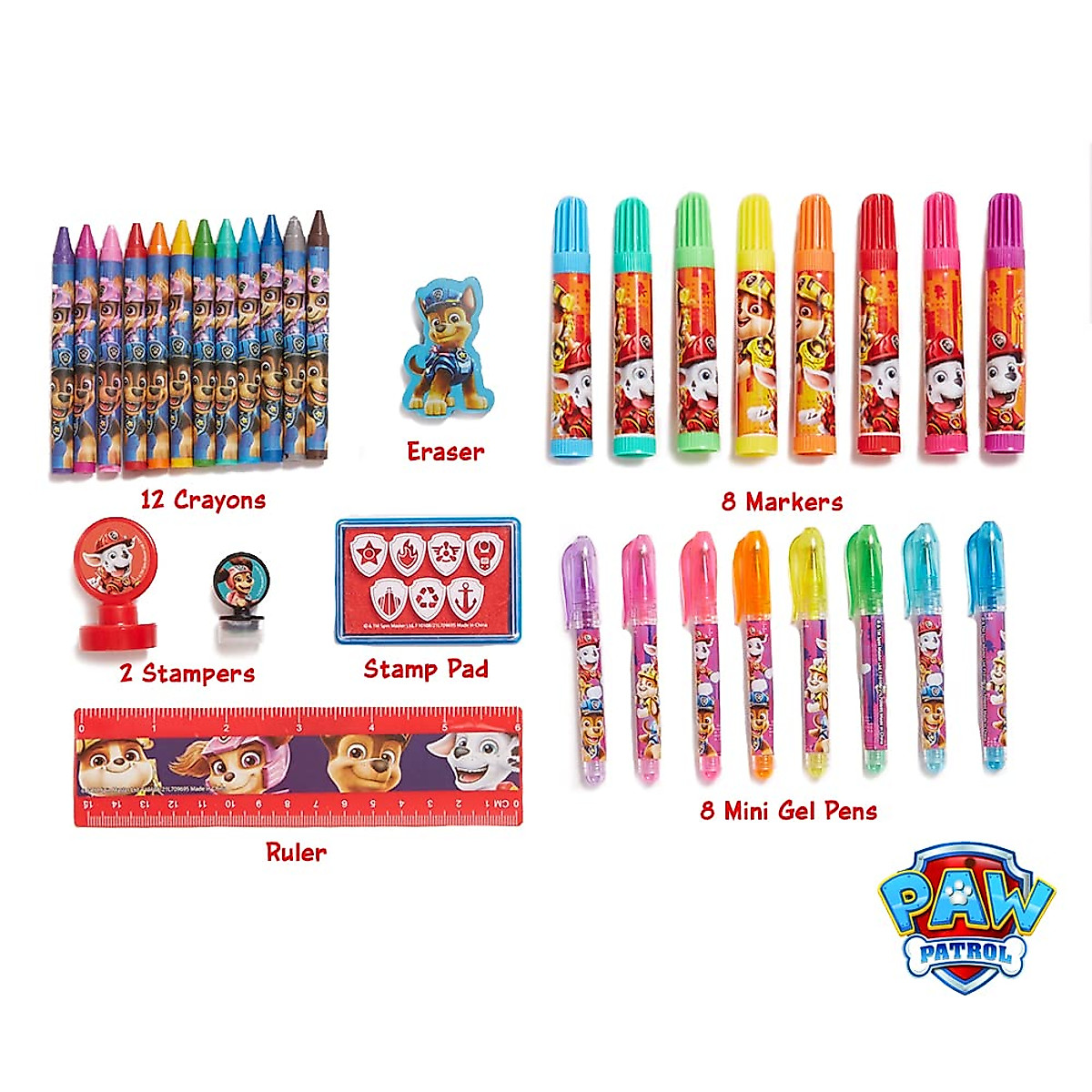 Innovative Designs Nickelodeon Paw Patrol The Movie Deluxe Activity Set with Carrying Tin, Coloring Sheets, Tattoos, Stickers, & Art Supplies