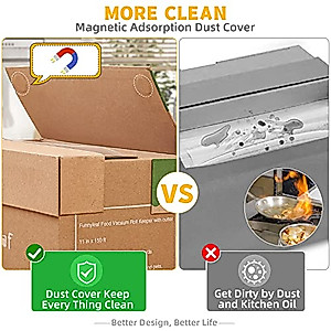 Funnyleaf 11" x 150' Food Vacuum Seal Roll Bags Keeper with Cutter, Ideal Vacuum Sealer Bags for Food Save, Commercial Grade, BPA Free, Great for Meal prep, Storage and Sous Vide