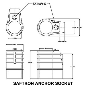 Anchor Socket - Saftron Chemical Resistant Cool to Touch High Impact Polymer