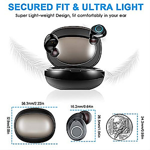 Motast Wireless Earbuds, Bluetooth 5.1 Headphones Mini Bluetooth Earbuds with HD Mic, Wireless Earphones in Ear with USB C Charging Case, IP7 Waterproof, Deep Bass, 30H Playtime Headset for Sports