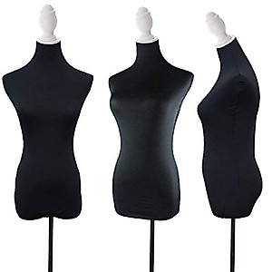 NAVADEAL Black Superb Lycra Mannequin Fabric Cover, 100% Handmade Soft Stretchy, for Fashion Designer Retail Boutique Store Dressmaker Form Dummy Model Display Fitting Styling, Mannequin NOT Included