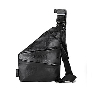 VUUEAN Personal flex bag,Anti-thief Slim Sling Bag Personal Pocket Bag,Multipurpose Crossbody Backpack for Outdoor (Black-2)