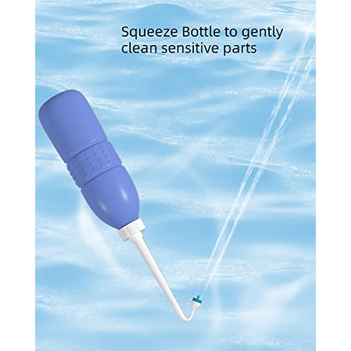 Hibbent Portable Bidet Sprayer and Travel Bidet with Hand Held Bidet Bottle for Personal Cleansing Use Extended Nozzle - Personal Hygiene Care Toilet Bidet Shower/Bathroom Bidet Spray -21.8oz(620ml)