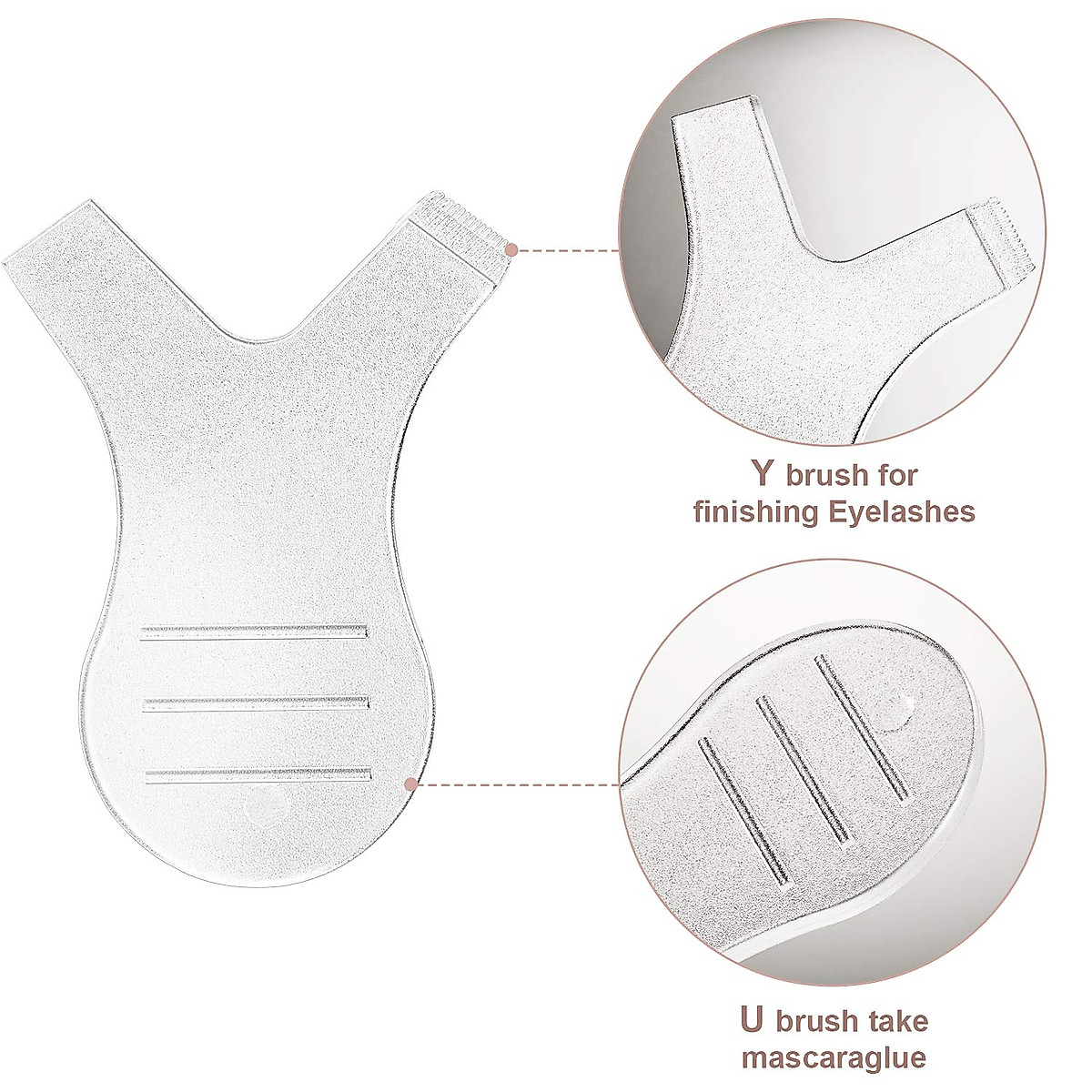 Leinuosen 20 Pack Y Lash Lift Tool Y Shape Eyelash Brush Lash Lift Brush Silicone Grafting Eyelash Lift Brush for Eyelash Extension Clean up