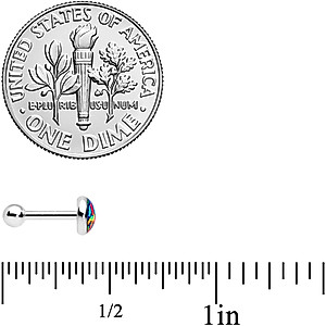 Body Candy 16G Womens 6mm Stainless Steel Tie Dye Peace Sign Cartilage Earring Helix Tragus Jewelry 1/4"