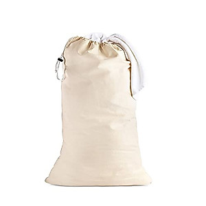 2 Pcs Cotton Laundry Bags 24" x 36" Extra Large Washable Dirty Clothes Organizer Drawstring Cotton Storage Bag for Storing Clothes Toys