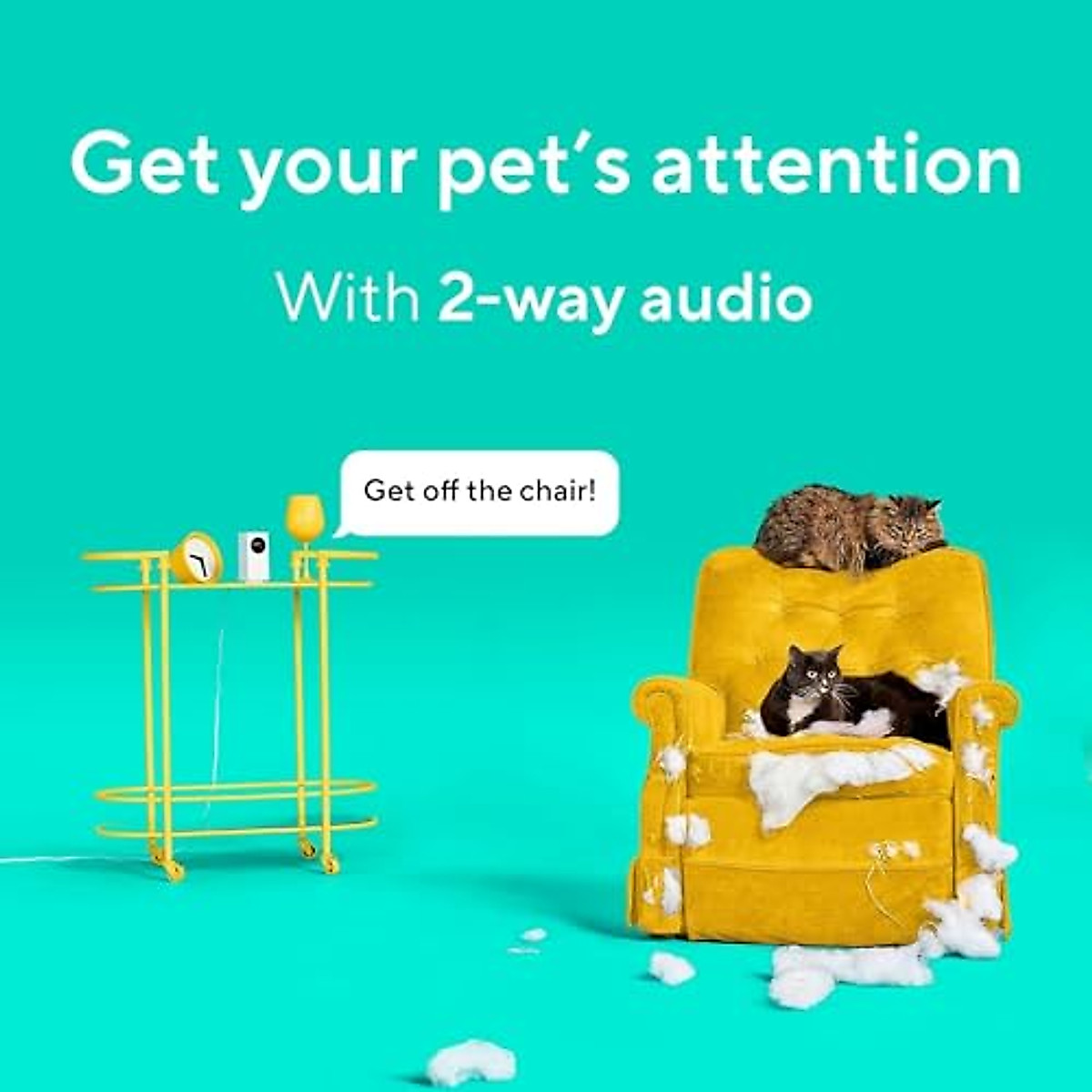 Wyze Cam Pan v2, Pan/Tilt/Zoom Indoor Wi-Fi Smart Home Security Camera with 1080p Color Night Vision, Motion and Sound Detection for Baby & Pet, Compatible with Alexa & Google Assistant, White