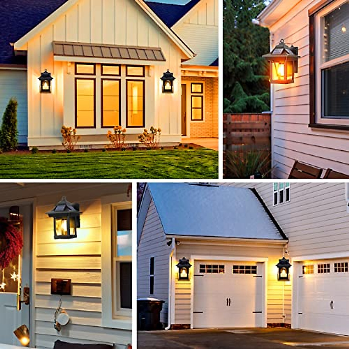 Solar Outdoor Wall Lights 2 Pack, Salangae Motion Sensor Solar Lantern with 3 Modes and IP65 Waterproof, Wireless LED Sconce Lights Dusk to Dawn Exterior Solar Porch Lights, for Outdoor Patio Yard