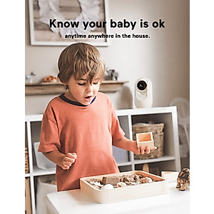 Momcozy Video Baby Monitor, 1080P 5" HD Baby Monitor with Camera and Audio, Infrared Night Vision, 5000mAh Battery, 2-Way Audio, Temperature Sensor, Lullabies and 960ft Range, Ideal for New Moms