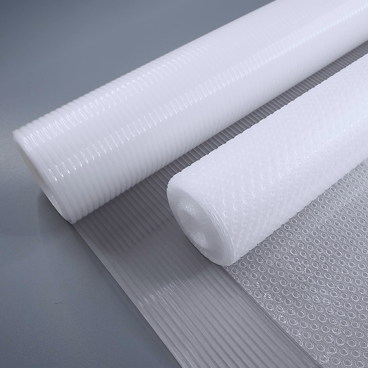 Multifunctional Shelve Liner Easy Cleaning Non-Slip Oil-Proof Cabinet Fridge Liner and Mat for Bar Kitchen Table x 2 Rolls (Stripe+Polka Dot)