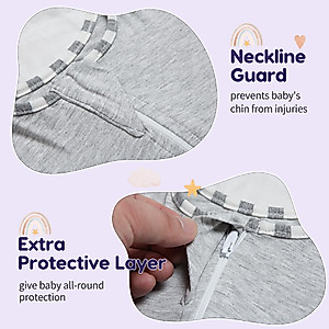 Aomloge PuppyPaws Baby Sleep Sack 2-Pack Set, Transitional Swaddle, Sleep Sack 3-6 Months, Wearable Blanket Baby with 2-Way Zipper Summer, 95% Rayon derived from Bamboo, 5% Spandex