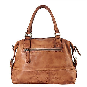 Diophy Genuine Leather Meduim Tote Accented with Studded & Buckle Décor with Removable Strap 150335